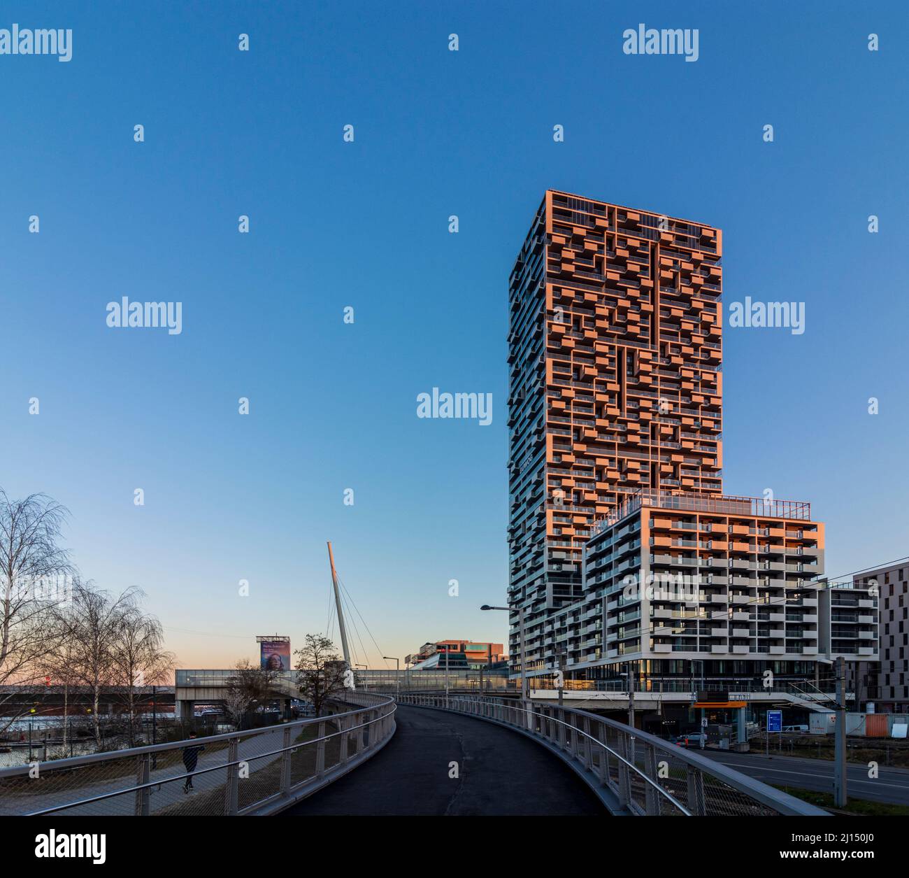 Wien, Vienna: Marina Tower in 02. Leopoldstadt, Wien, Austria Stock ...
