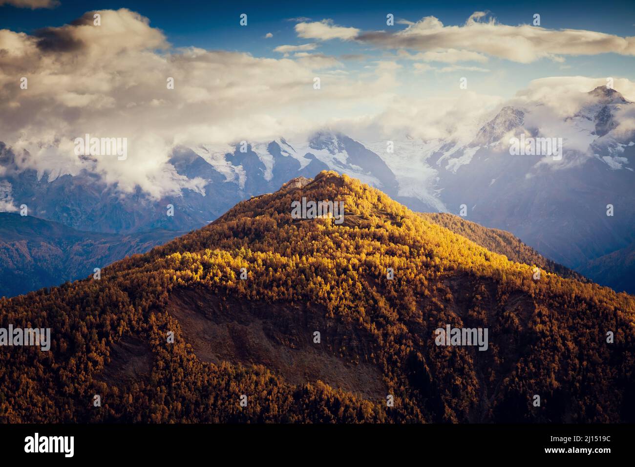 Mestia famous mountain resort hi-res stock photography and images - Alamy