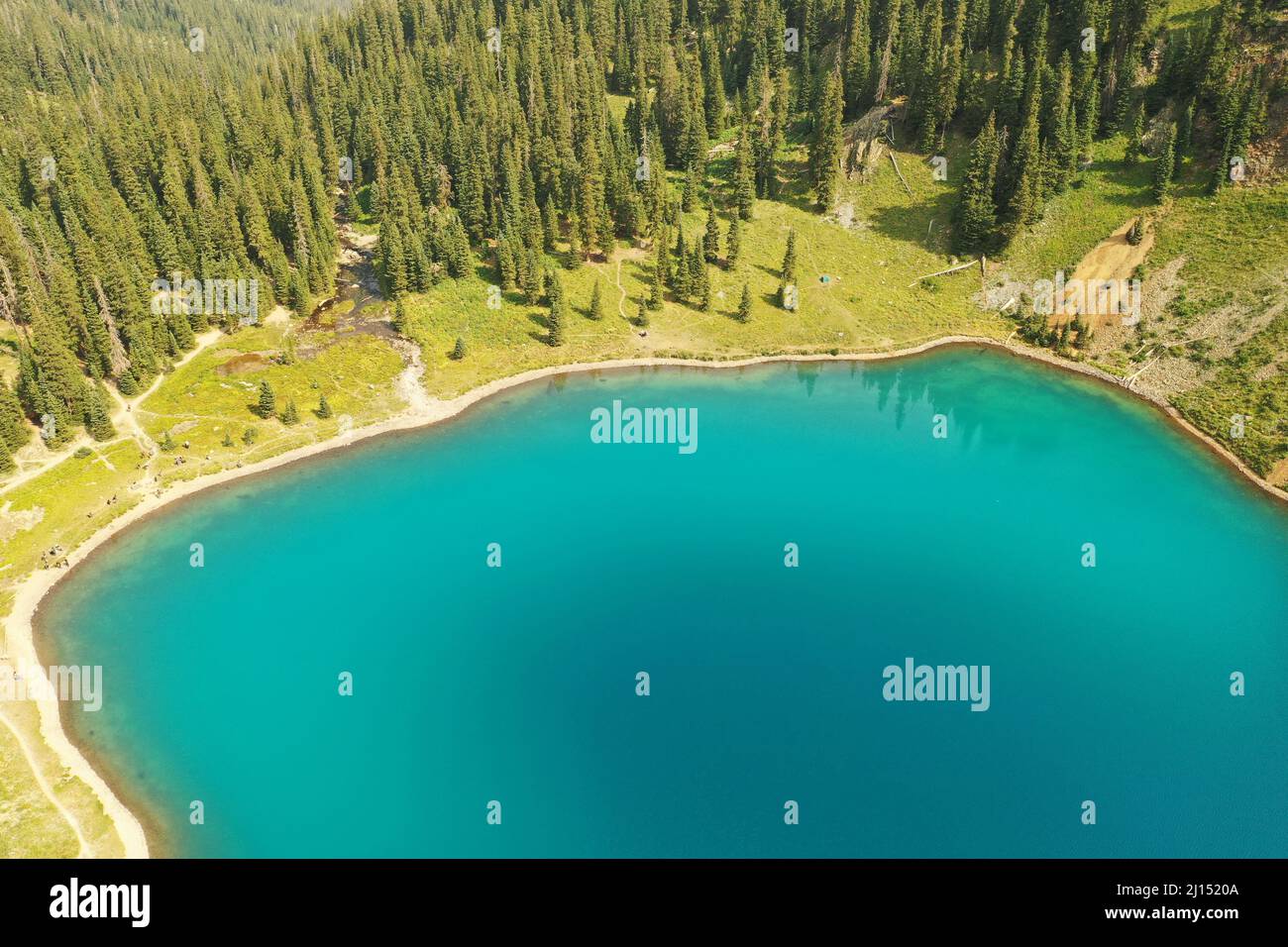 Beautiful scenery of the Kolsay Lakes in the Almaty region, Kazakhstan ...