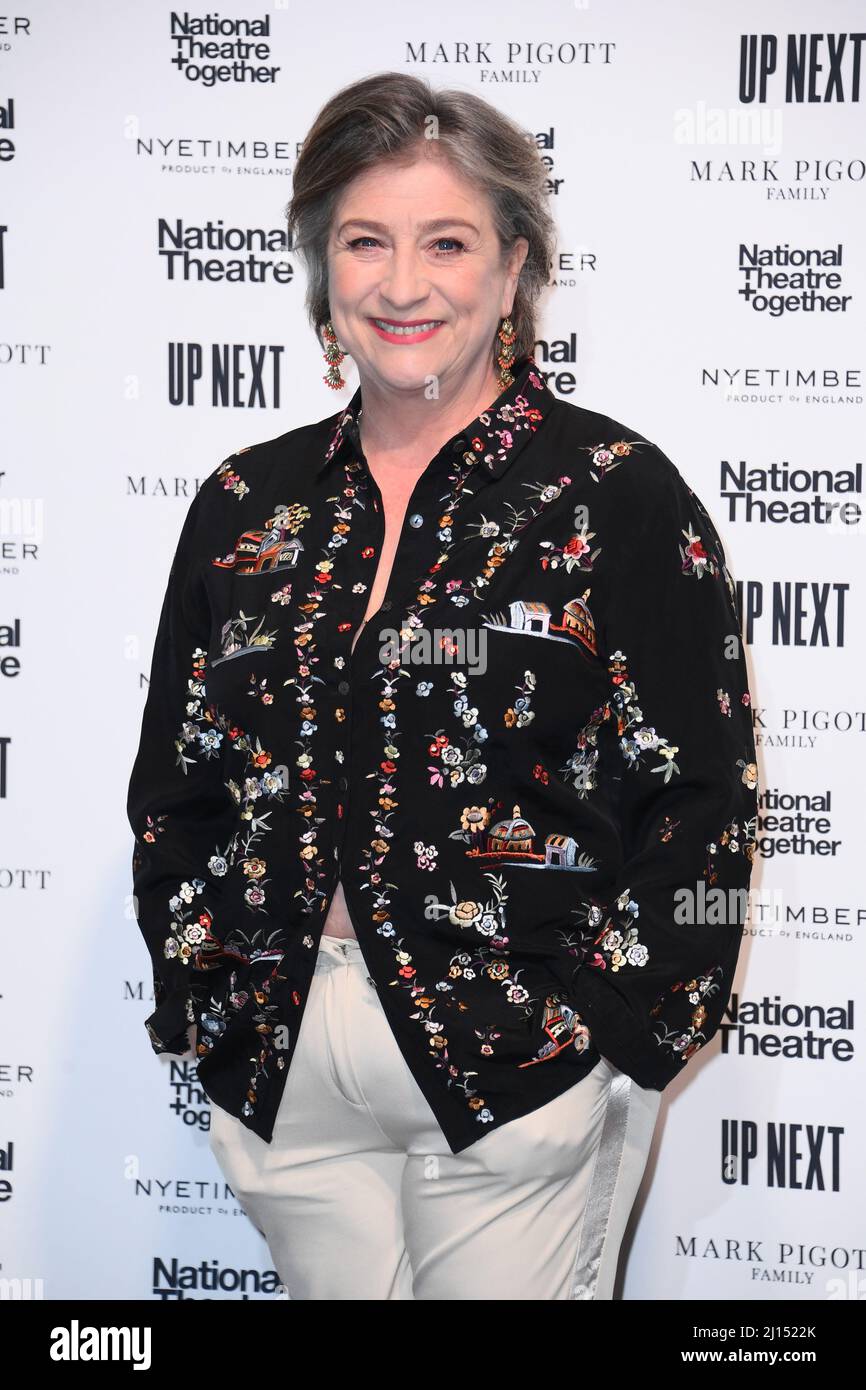 London, UK. 22 March 2022. Caroline Quentin attending the The National ...