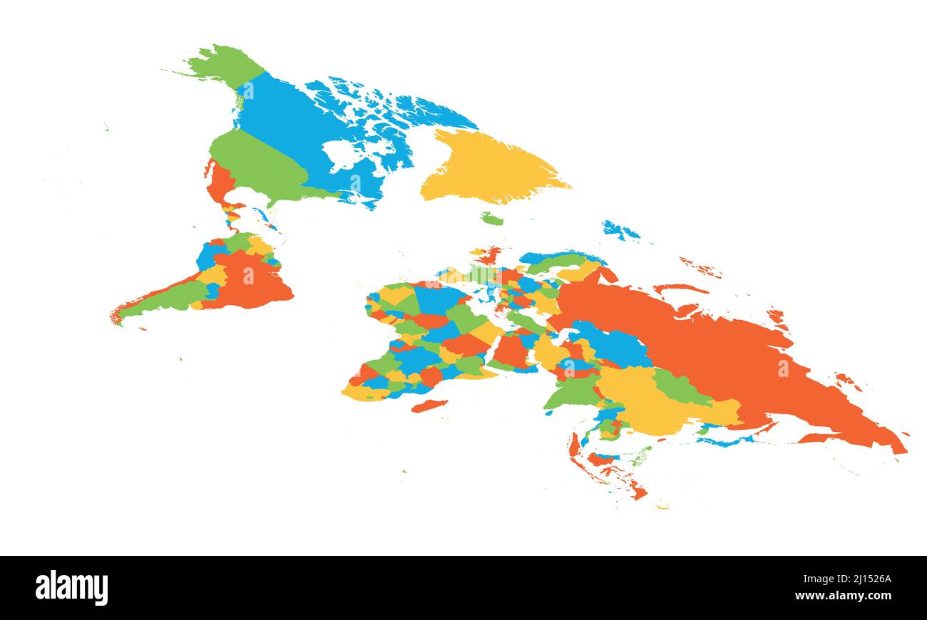 Blank colorful map of World Stock Vector Image & Art - Alamy