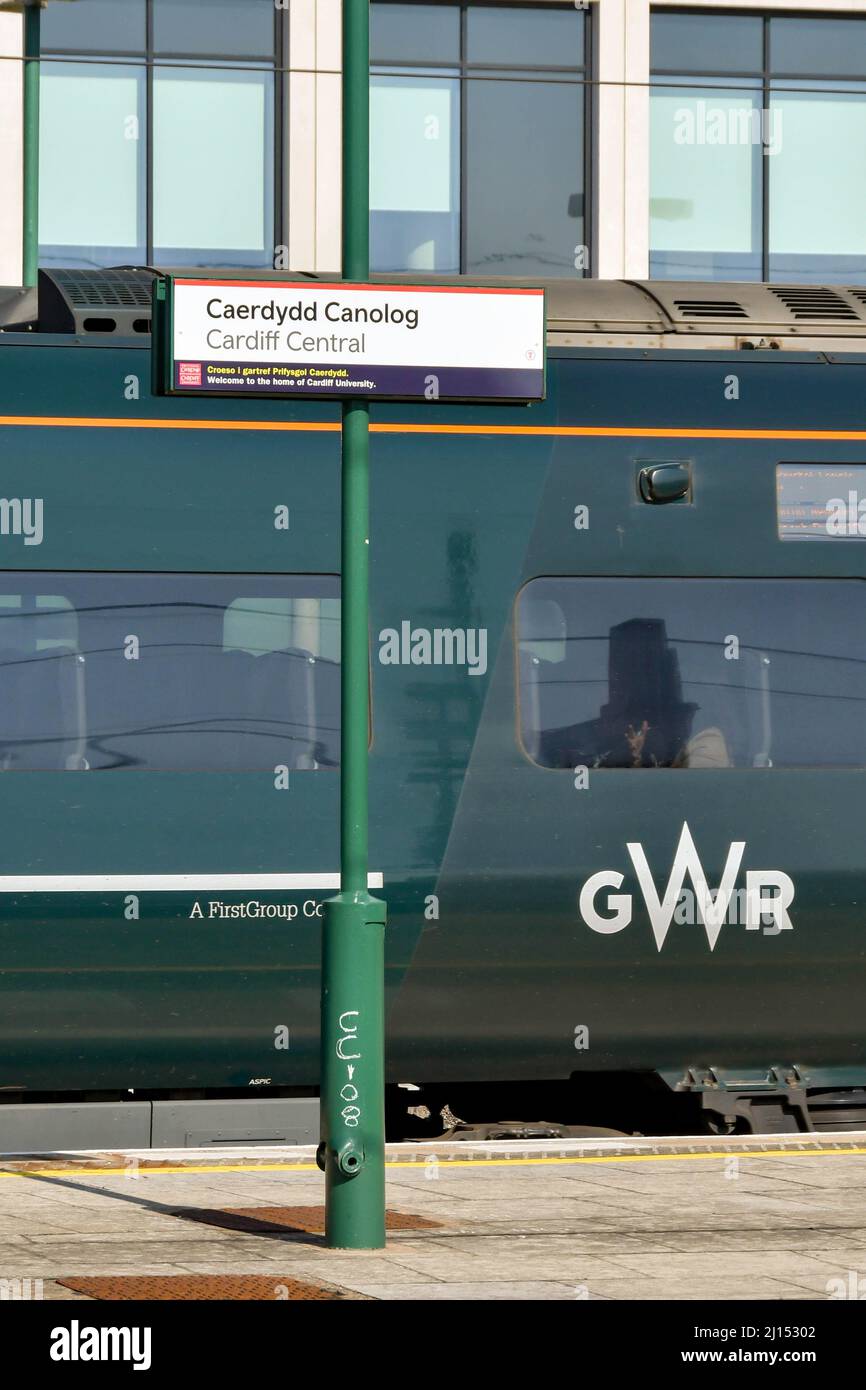 Cardiff, Wales - March 2022: Class 800 high speed train operated by ...
