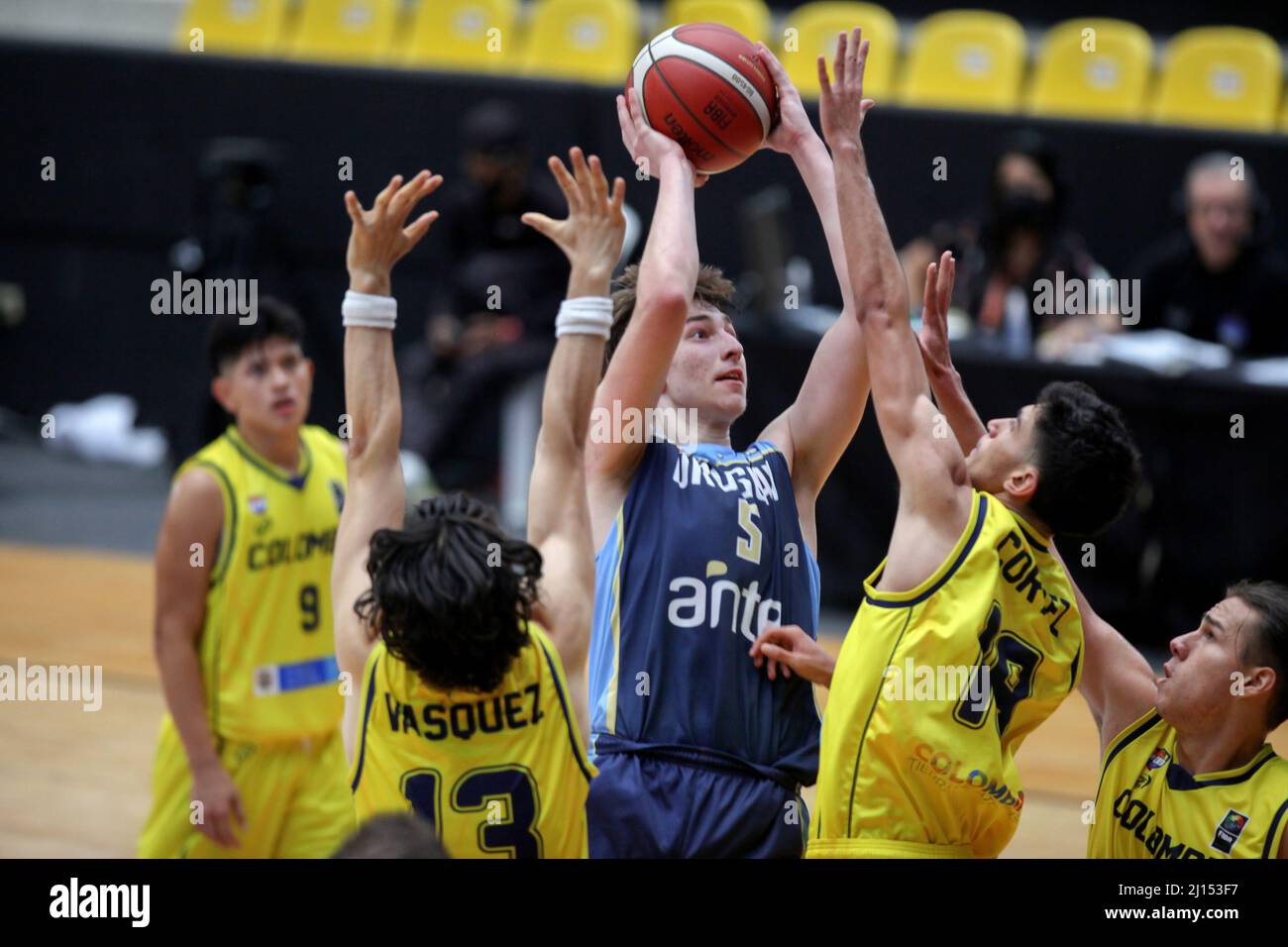Los Dos Caminos, Miranda. VE - MARCH 21: Guzman Vasilic #5 of team from ...