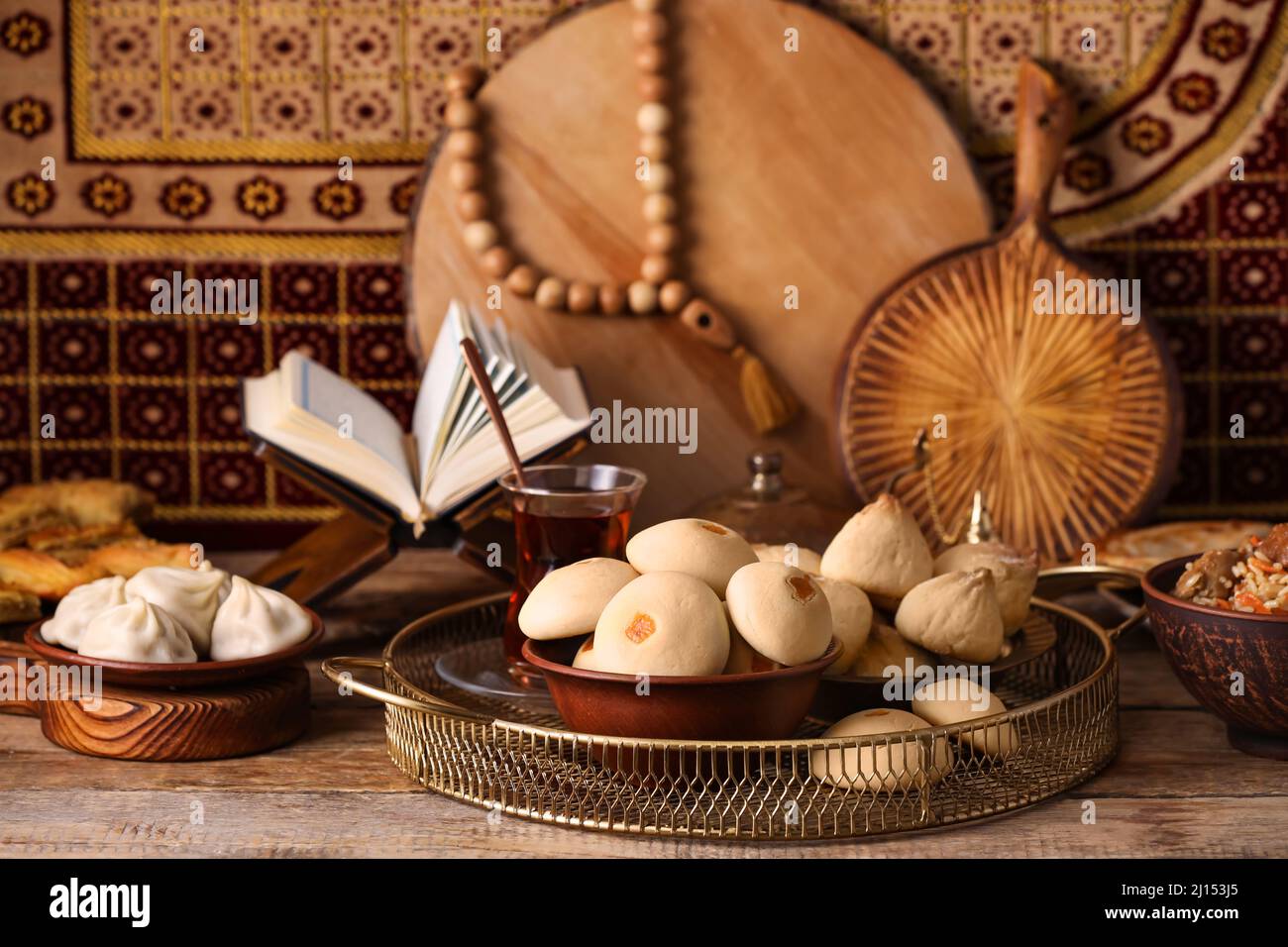 Traditional Eastern dishes on table Stock Photo - Alamy