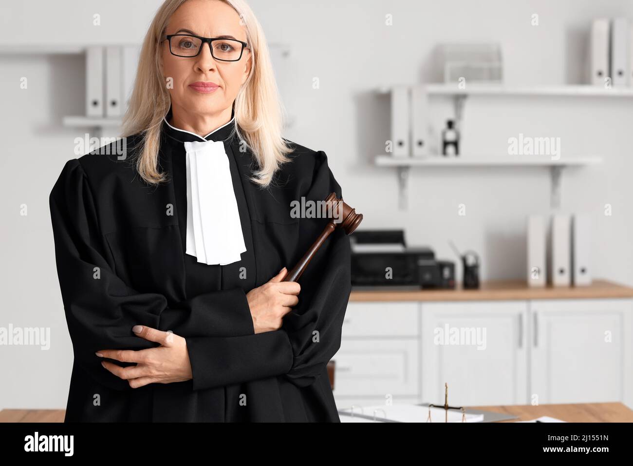 In courtroom person black robe hi-res stock photography and images - Alamy