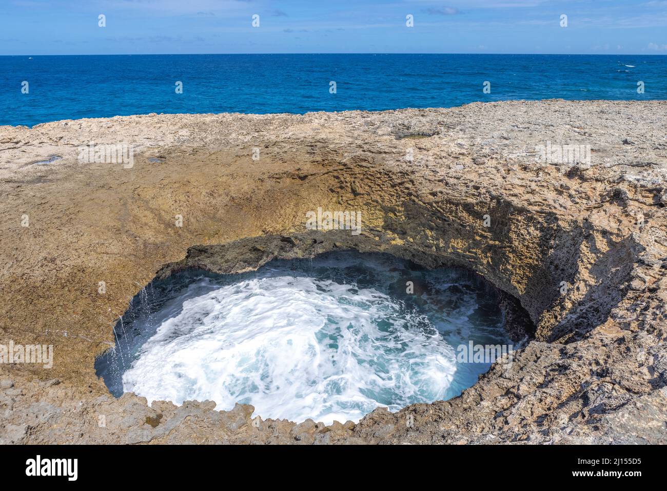 Watamula Hole - natural sight on the island Curacao in the Caribbean ...