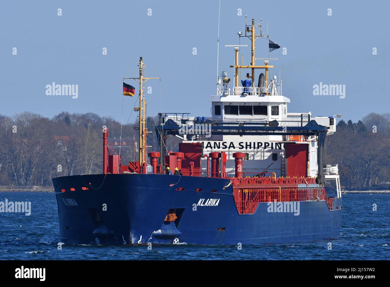 KLARIKA entering the Kiel-Canal-Locks at Kiel-Holtenau Stock Photo - Alamy