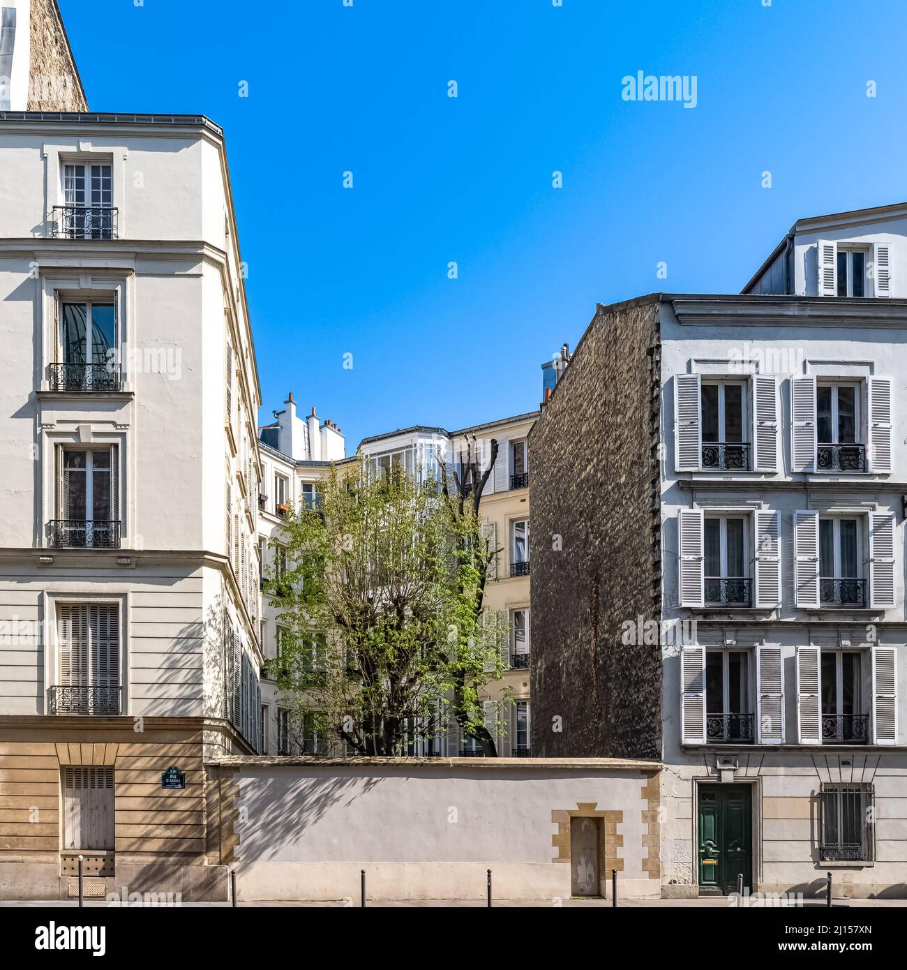 Paris, luxury parisian facade in the 6e arrondissement, a chic district ...