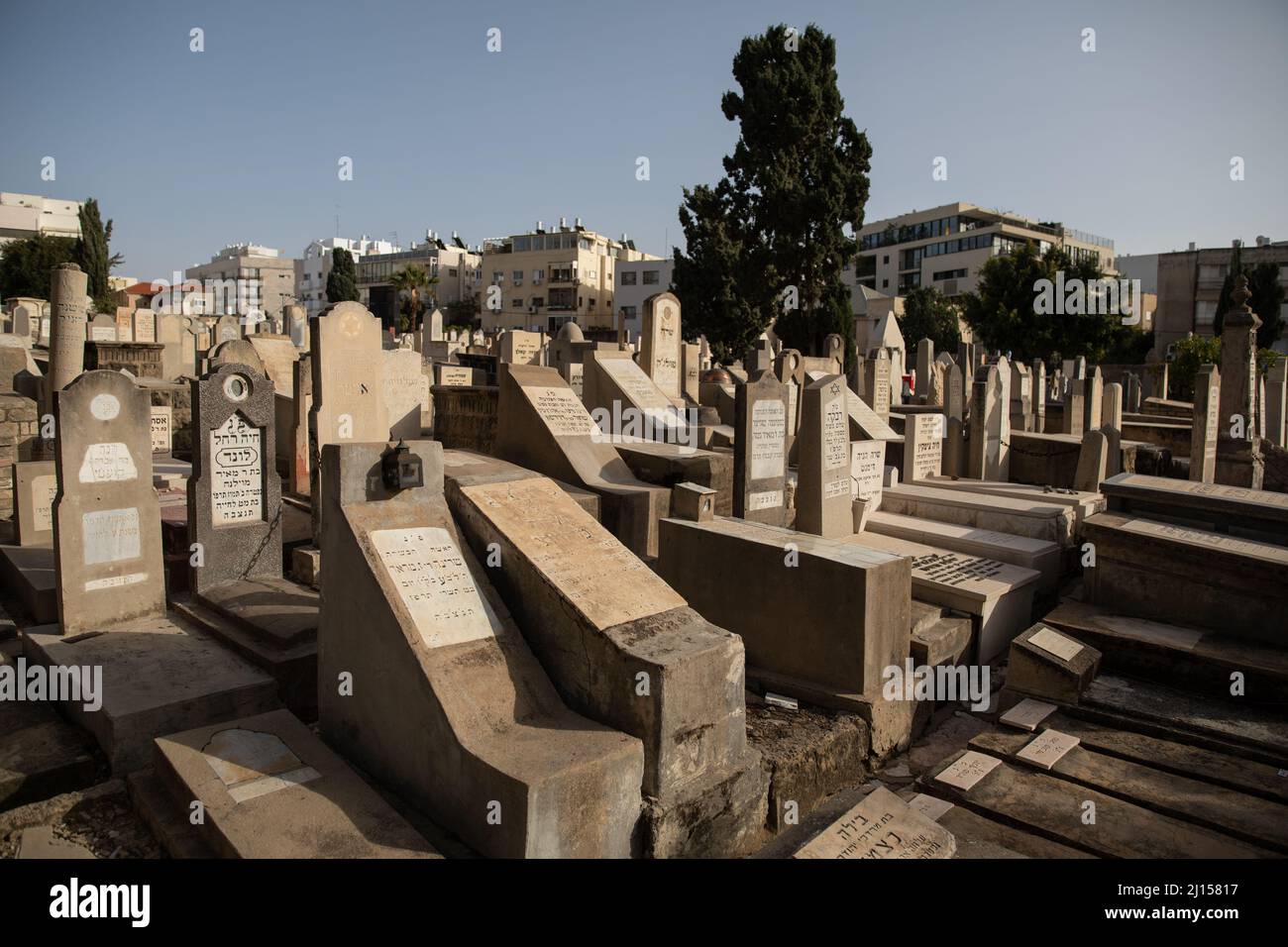 The historic Trumpeldor Cemetery in Tel Aviv, also known as "The Old ...