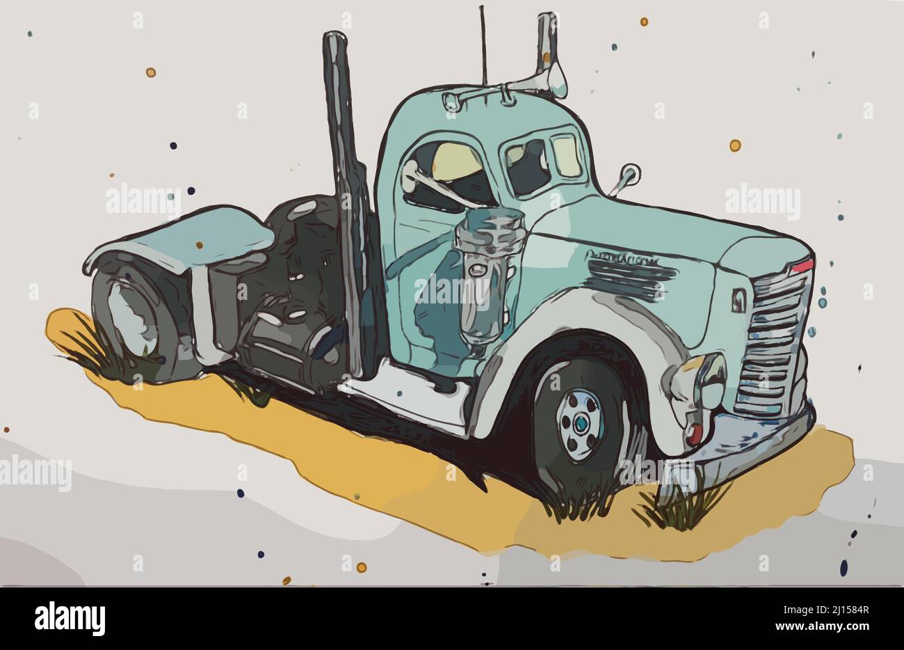 Antique semi truck hi-res stock photography and images - Alamy