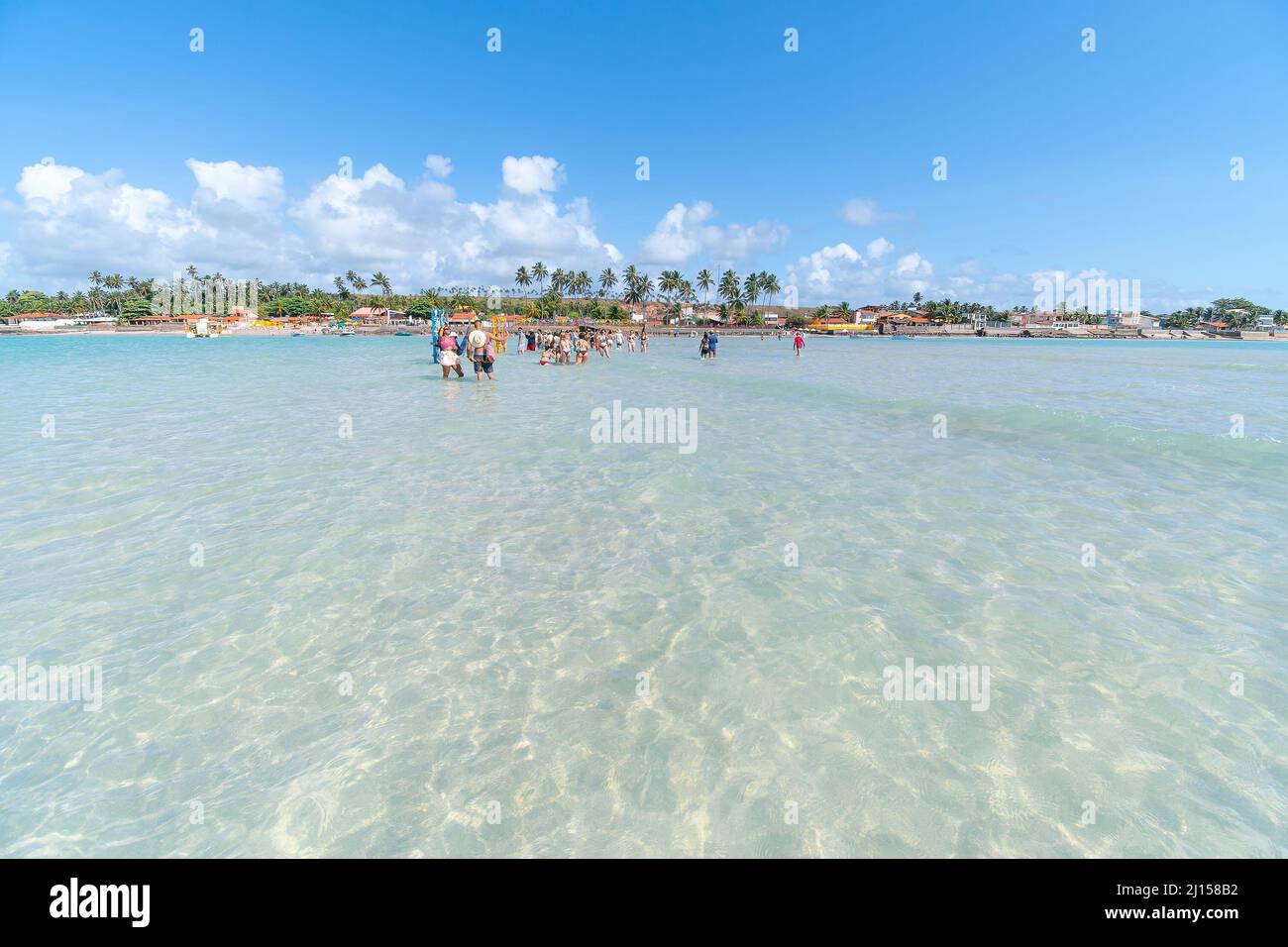 Maragogi, AL, Brazil - October 17, 2021: tourists walking on Moses Path ...