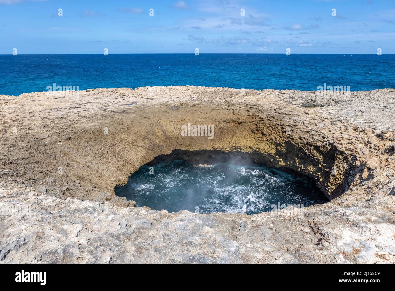 Watamula Hole - natural sight on the island Curacao in the Caribbean ...