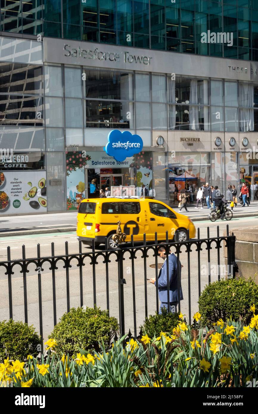 Salesforce Tower, 3 Bryant Park, on Sixth Avenue, NYC, USA Stock Photo ...