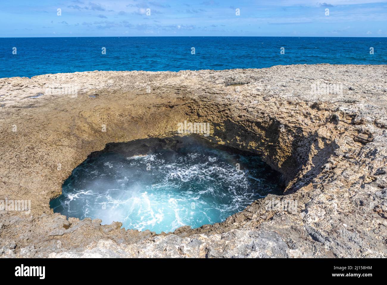 Watamula Hole - natural sight on the island Curacao in the Caribbean ...