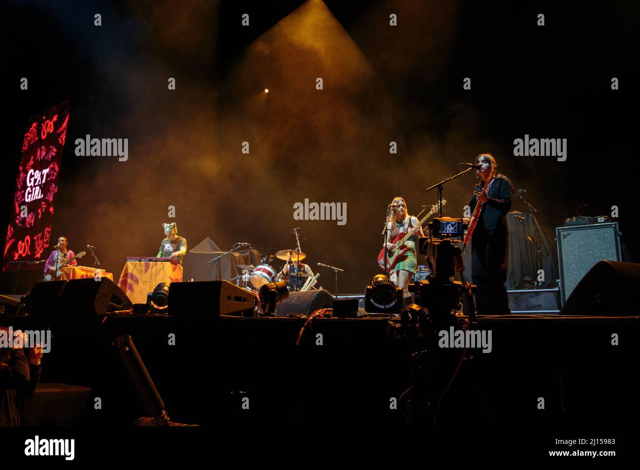 Goat Girl live at M&S Bank Arena Liverpool Uk, 21st March 2022 Stock ...