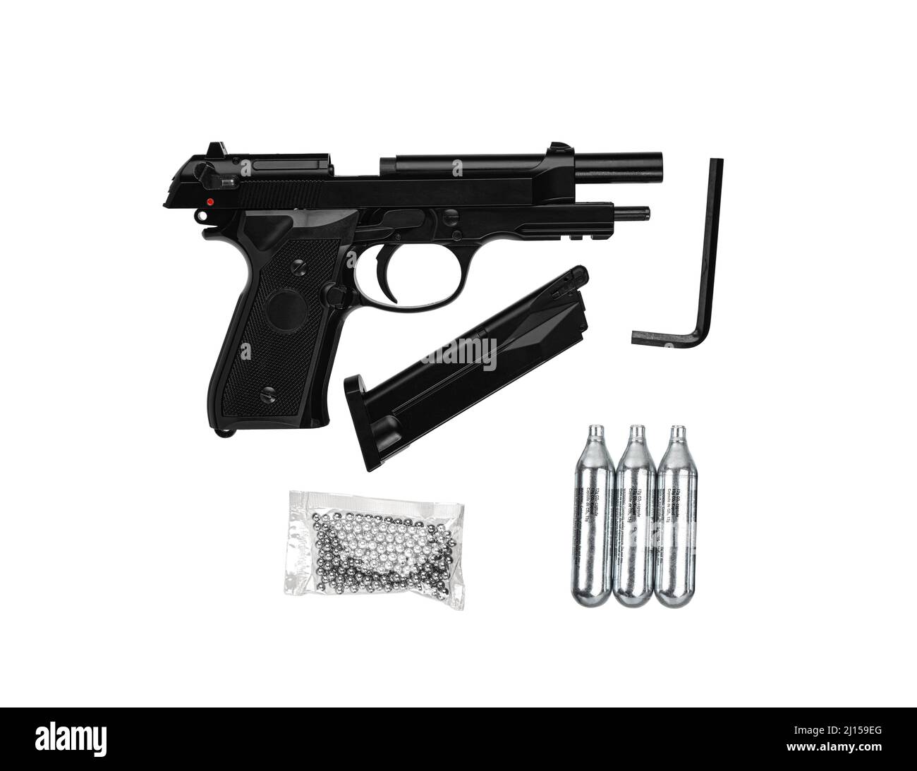 Air gun. Modern pneumatic weapon for air soft, sports and entertainment ...