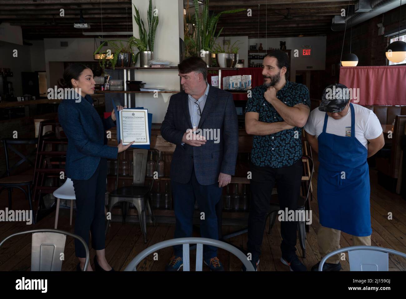 NEW YORK, NY – MARCH 22: United States Congresswoman Alexandria Ocasio ...