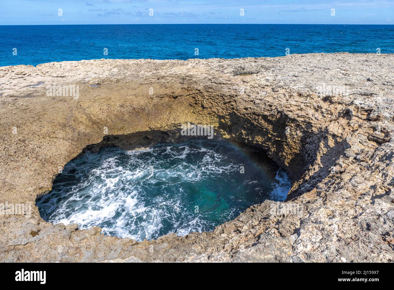Watamula Hole - natural sight on the island Curacao in the Caribbean ...