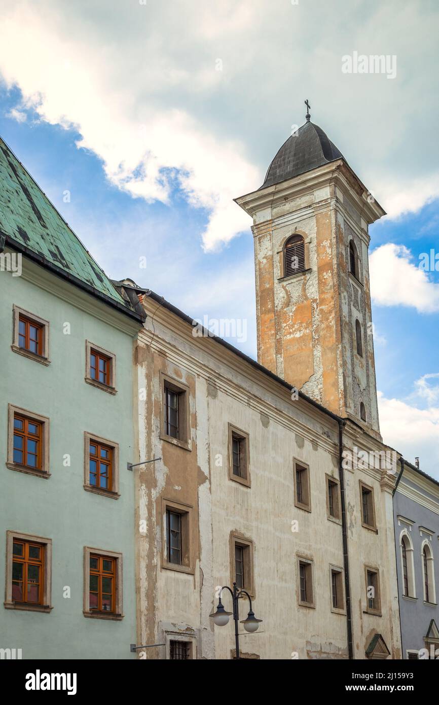 Historic building on main square in Kremnica, important medieval mining ...