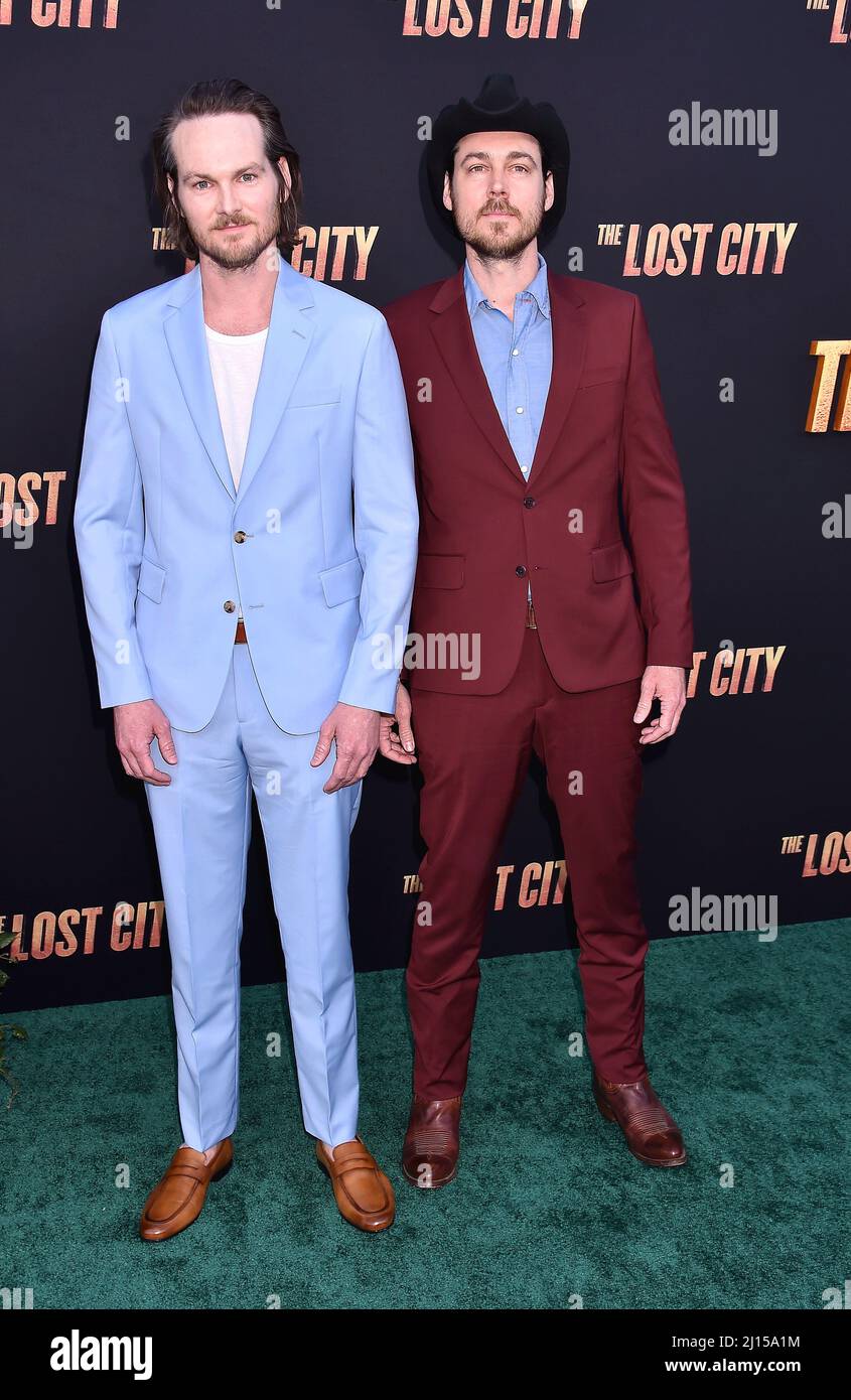 Los Angeles, Ca. 21st Mar, 2022. Directors Adam Nee (L) and Aaron Nee ...