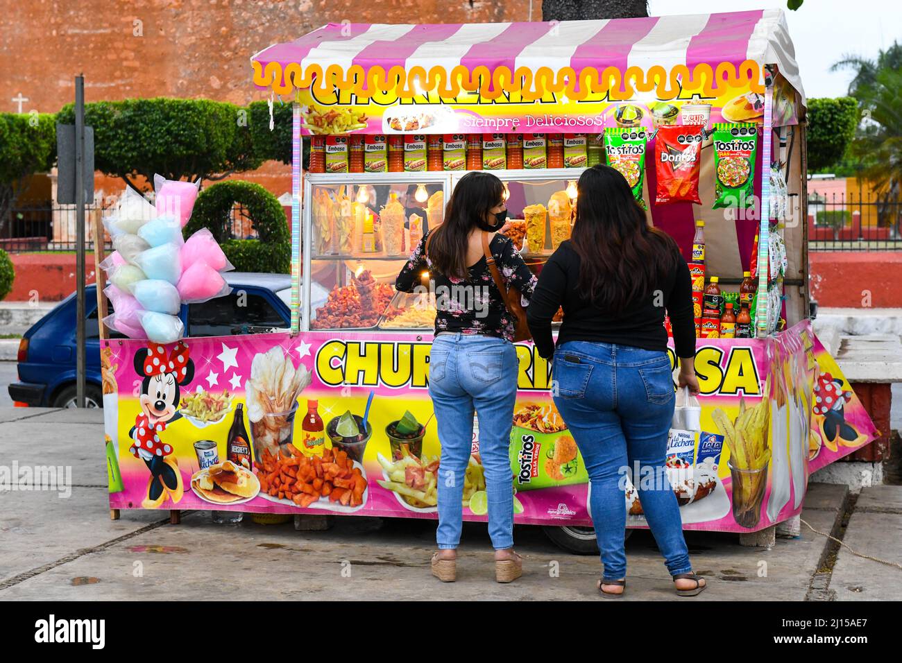 Food stand selling Marquesitas (Mexican pancakes) in Ticul, Yucatan ...