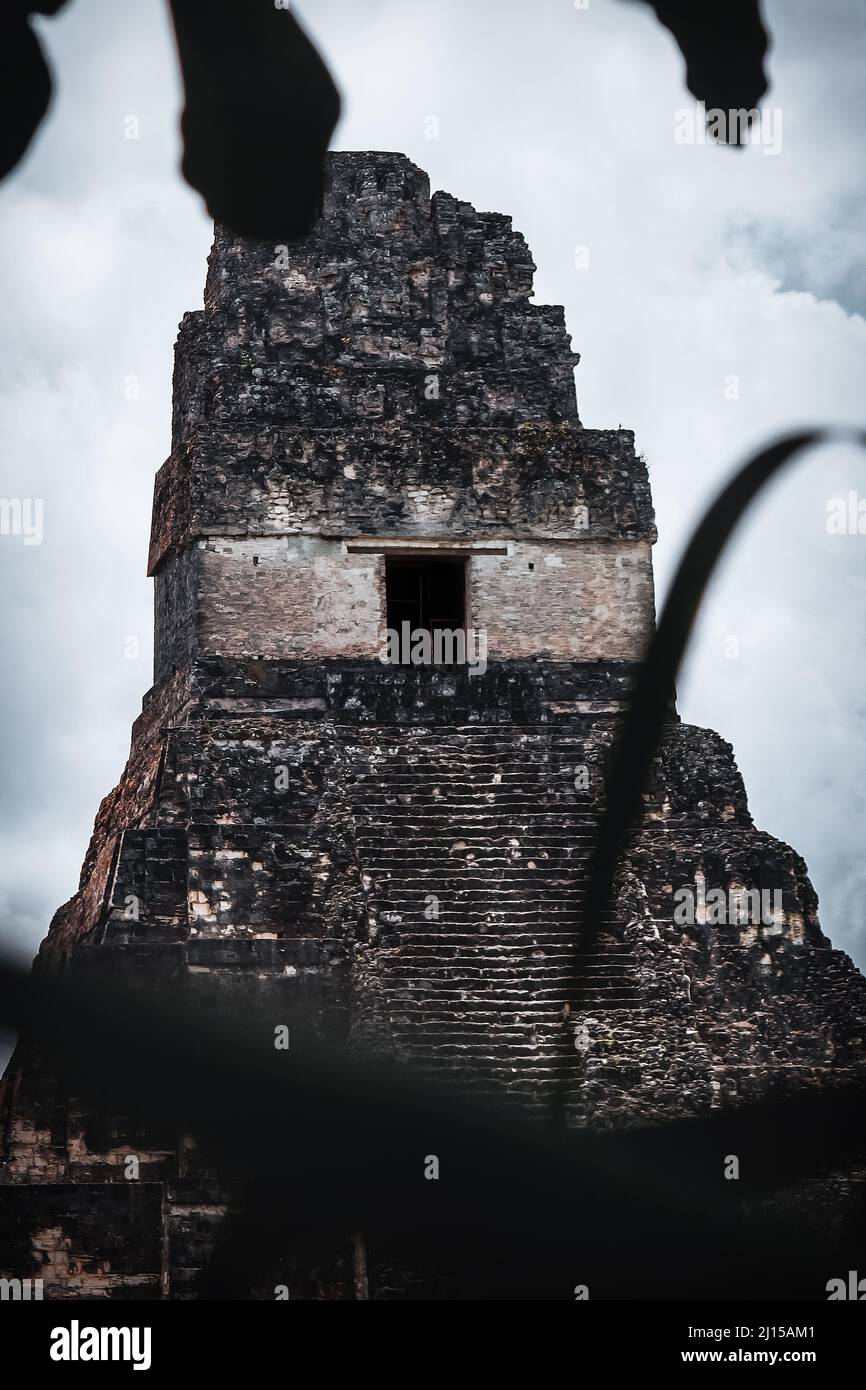 Ancient Mayan ruins at Tikal National Park. This UNESCO world heritage ...