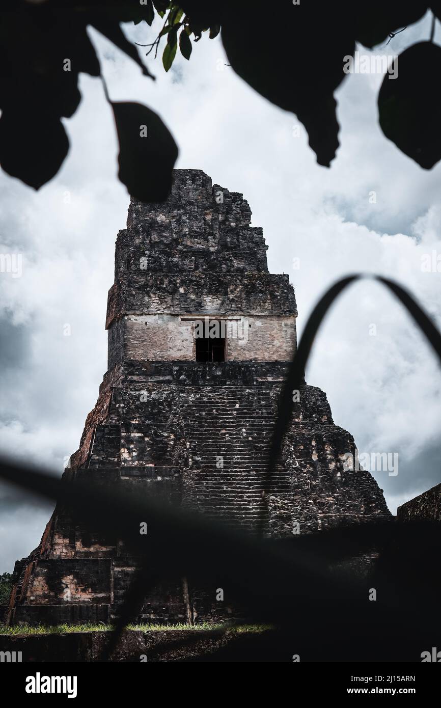 Ancient Mayan ruins at Tikal National Park. This UNESCO world heritage ...