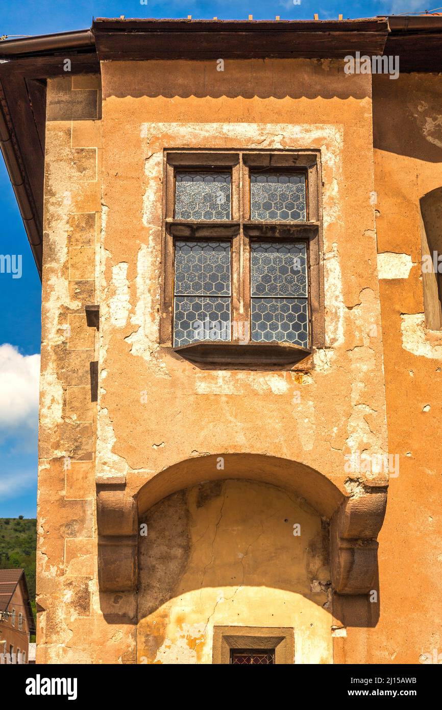 Detail of historic building in Kremnica, important medieval mining town ...