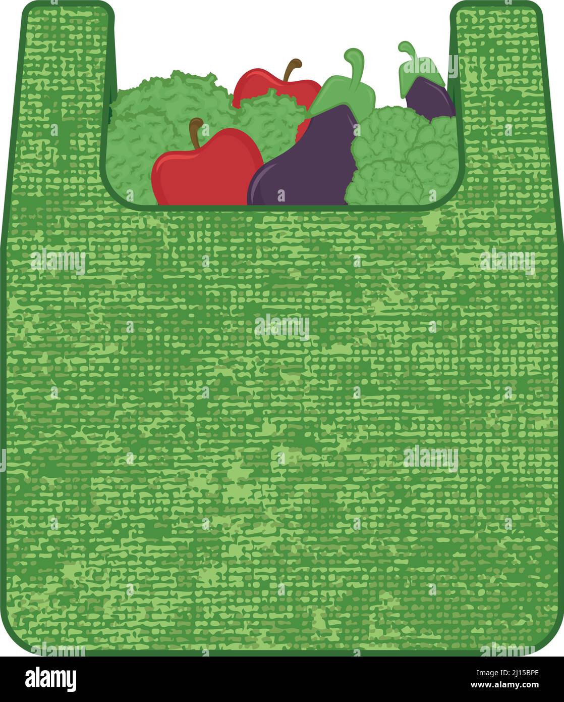 Isolated ecological bag icon with fruits and vegetables Vector Stock ...