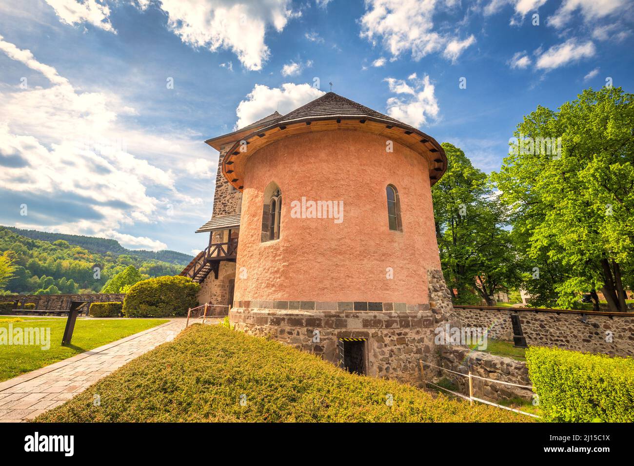 Historic building in Kremnica, important medieval mining town, Slovakia ...