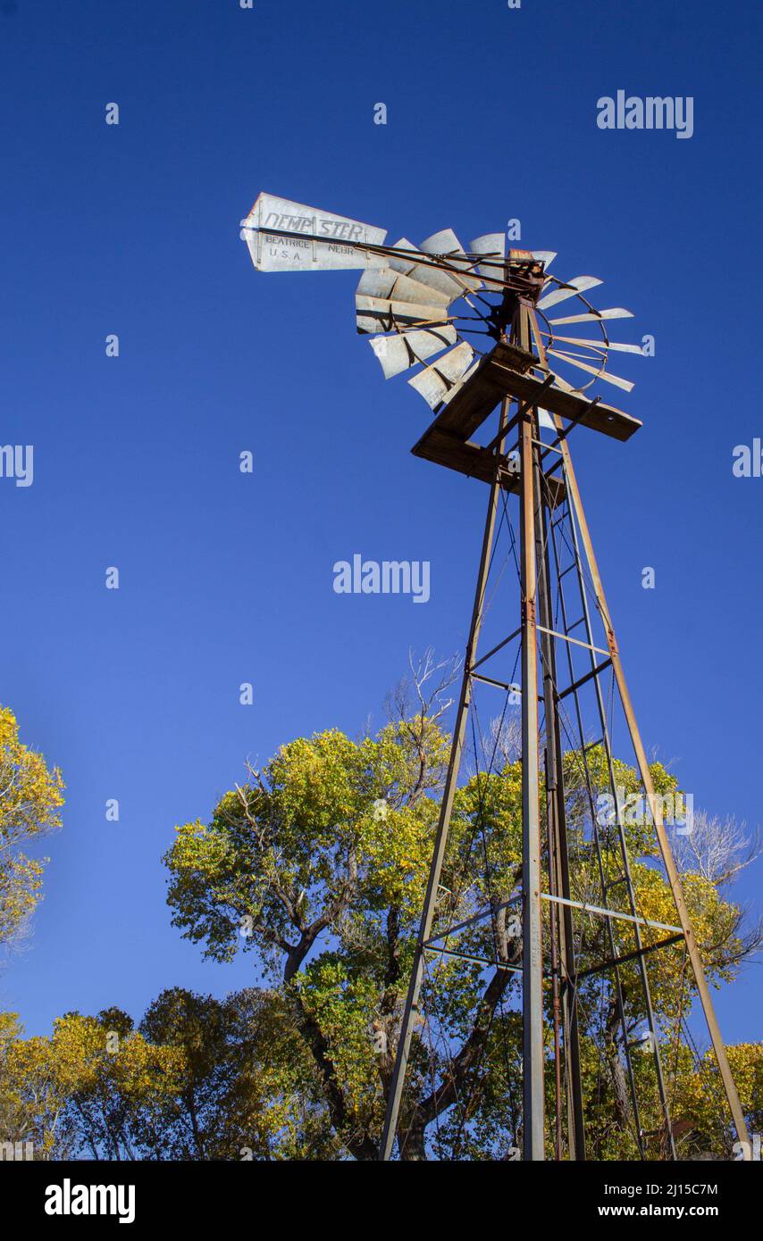 Windmill at Brown Canyon Ranch, near the Huachuca Mountains outside of ...