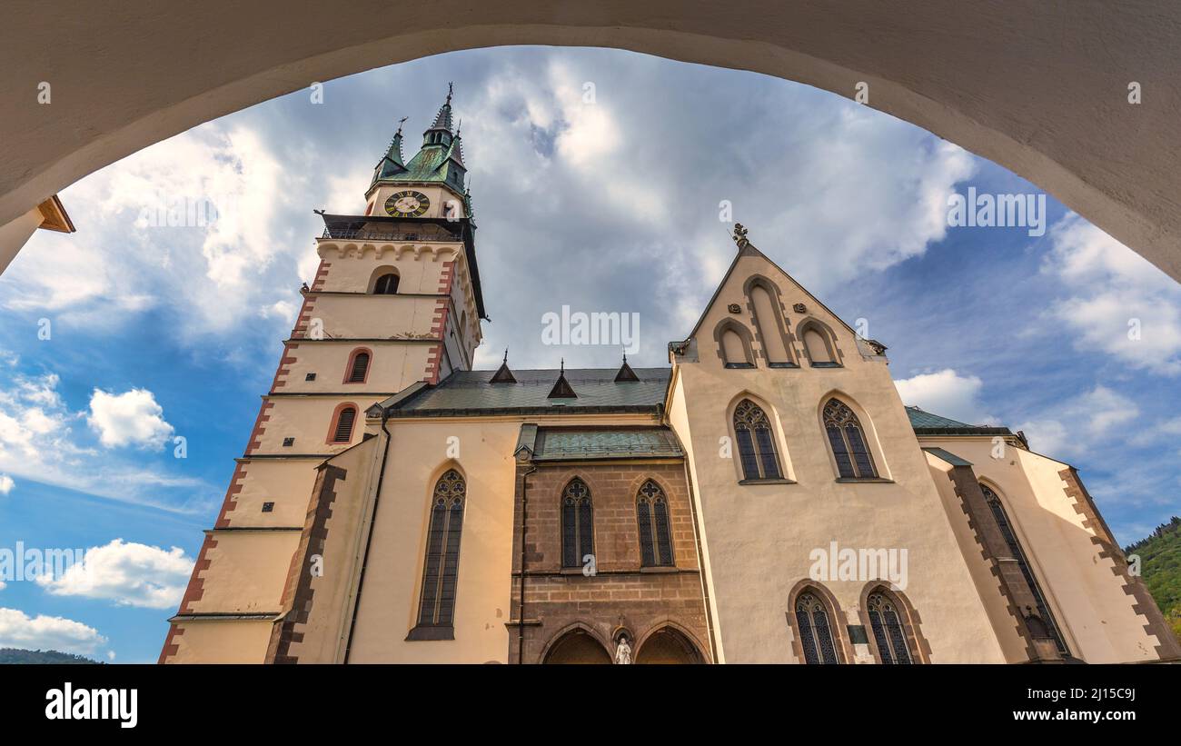 Town castle in Kremnica, important medieval mining town, Slovakia ...