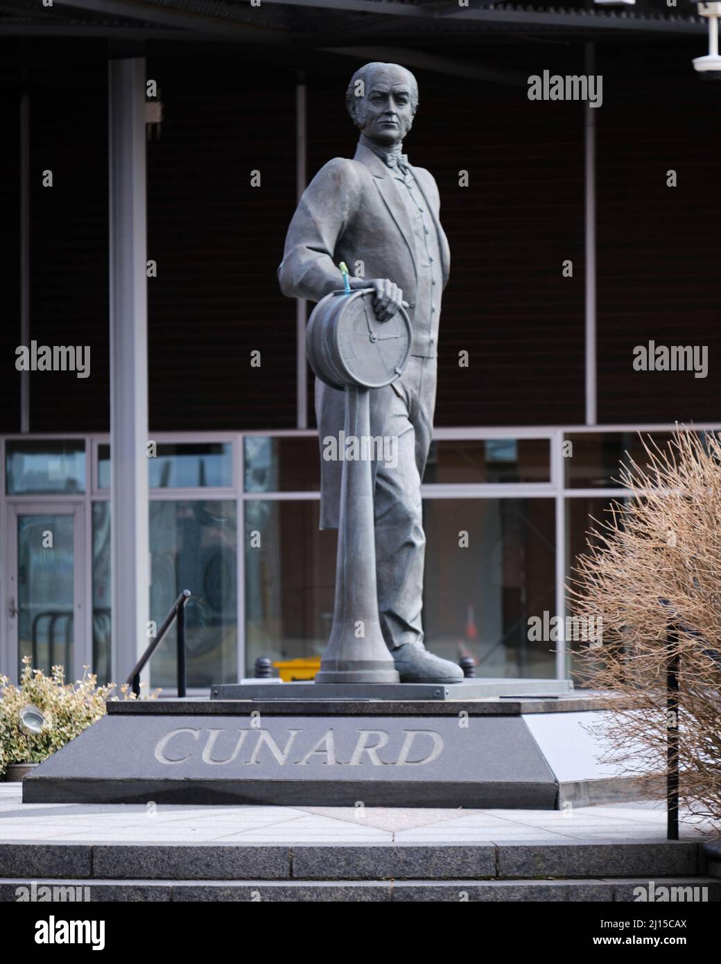 Sir Samuel Cunard statue on the halifax waterfront Stock Photo - Alamy