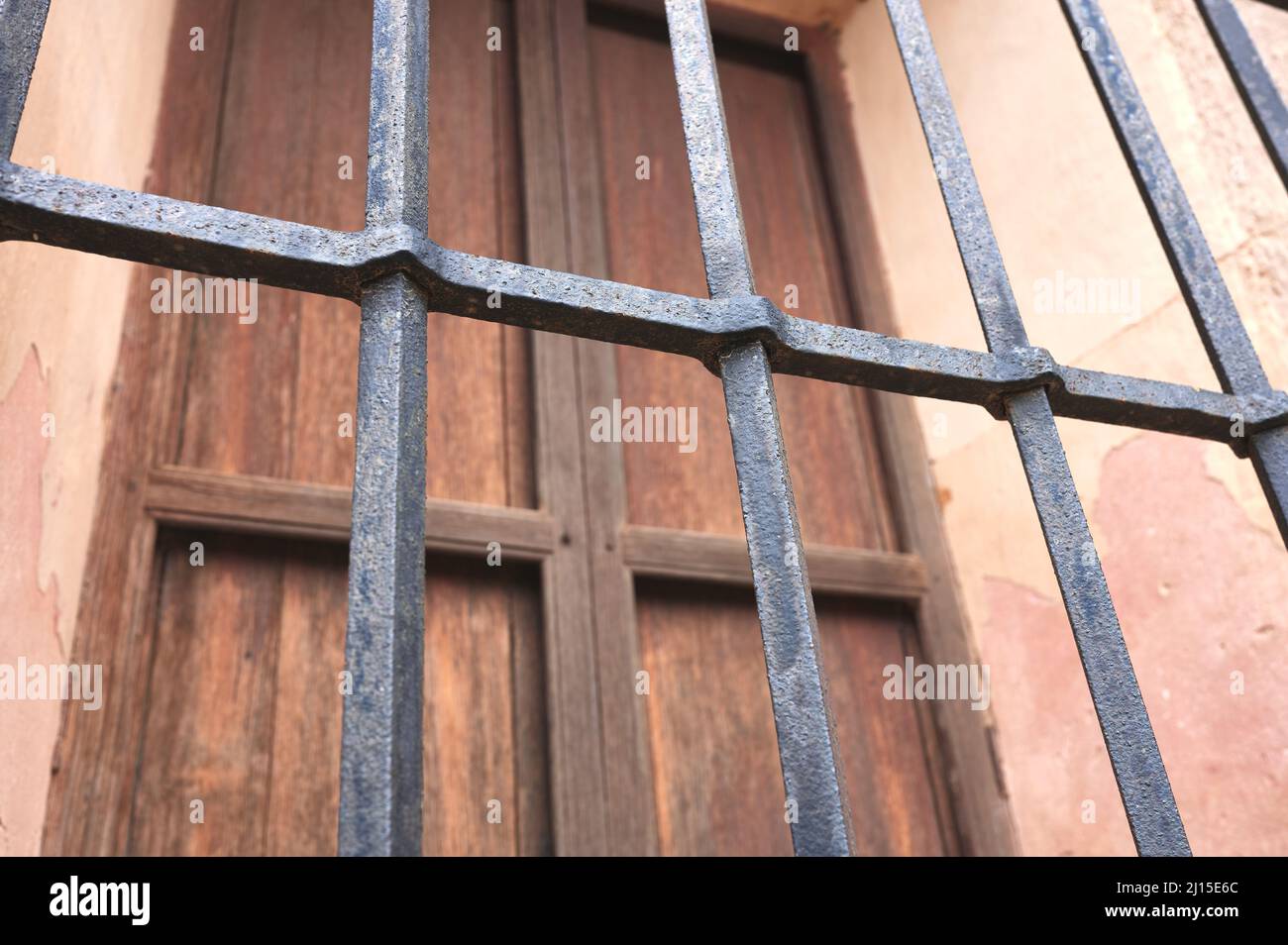 detail of an old forged fence on an antique window Stock Photo - Alamy
