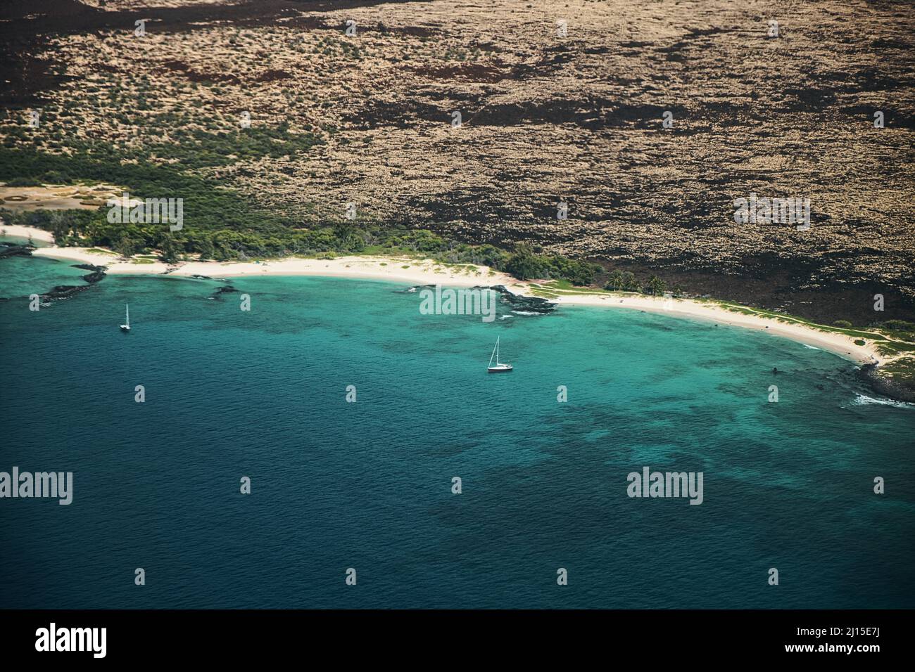 Aerial view of the beautiful North Pacific Ocean on the coast of the ...