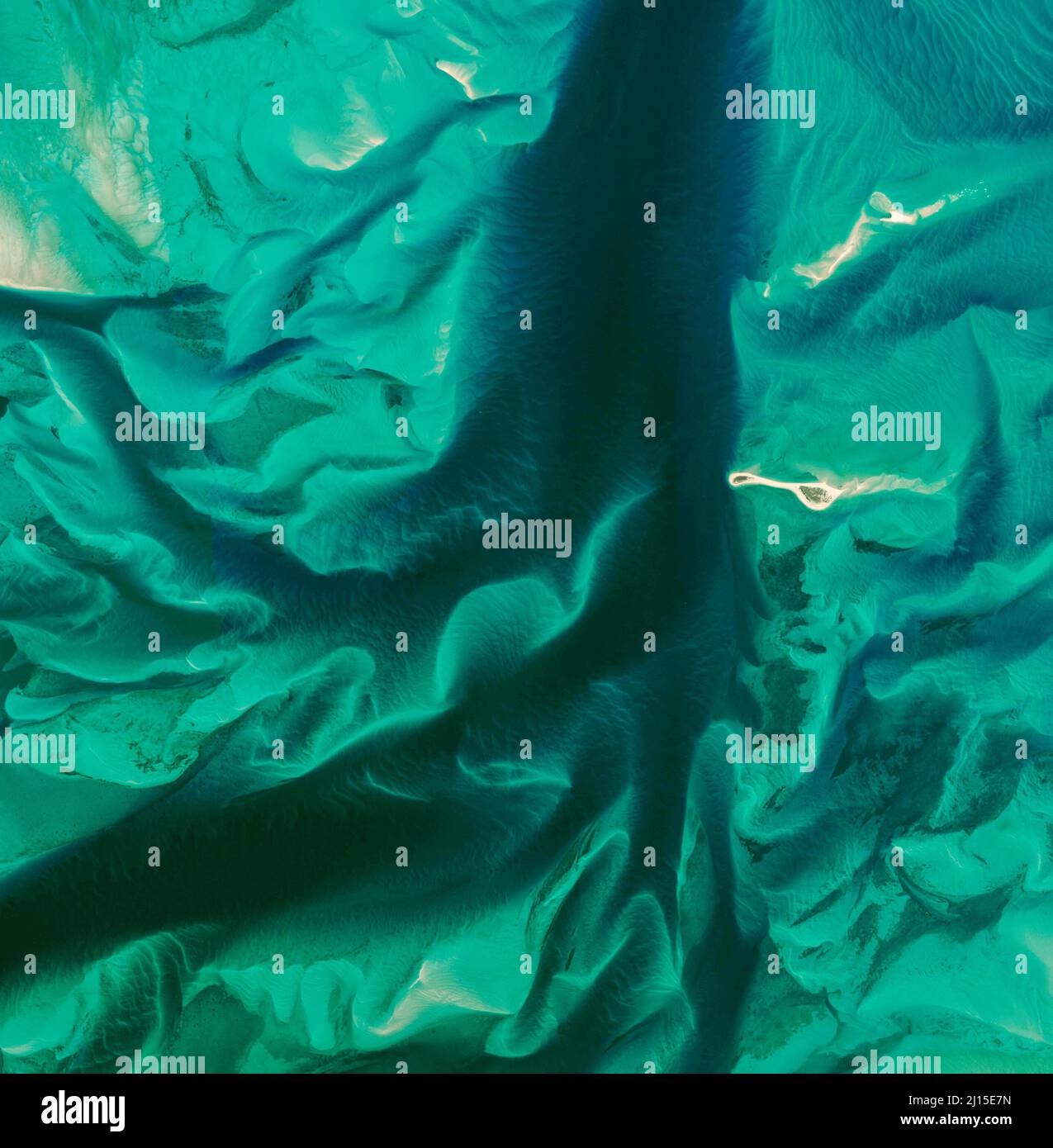 Satellite view of the coast of Mozambique aerial view of an Island ...