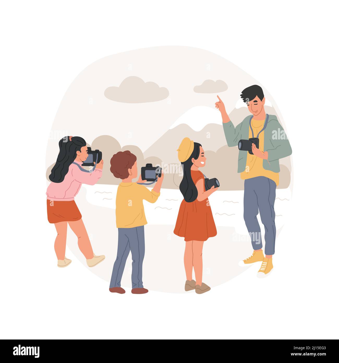 Photography class isolated cartoon vector illustration. Art after ...