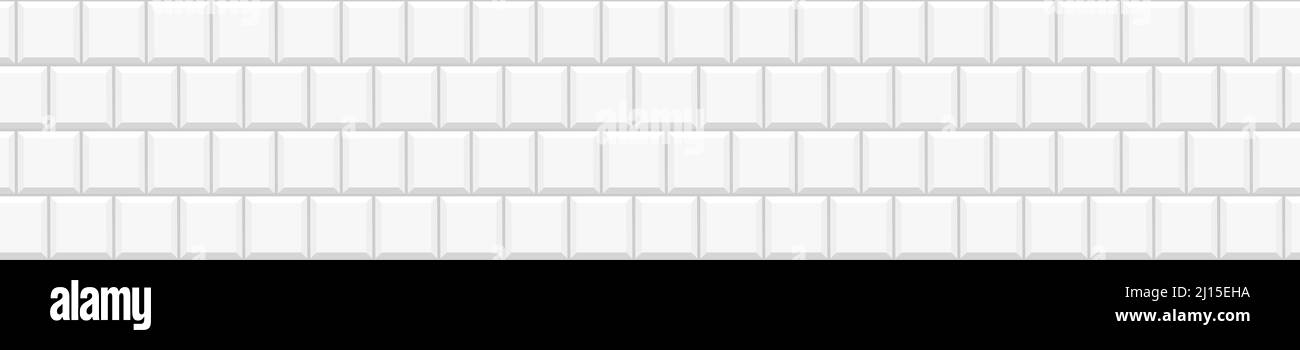 White square tile seamless pattern. Ceramic or stone brick background ...