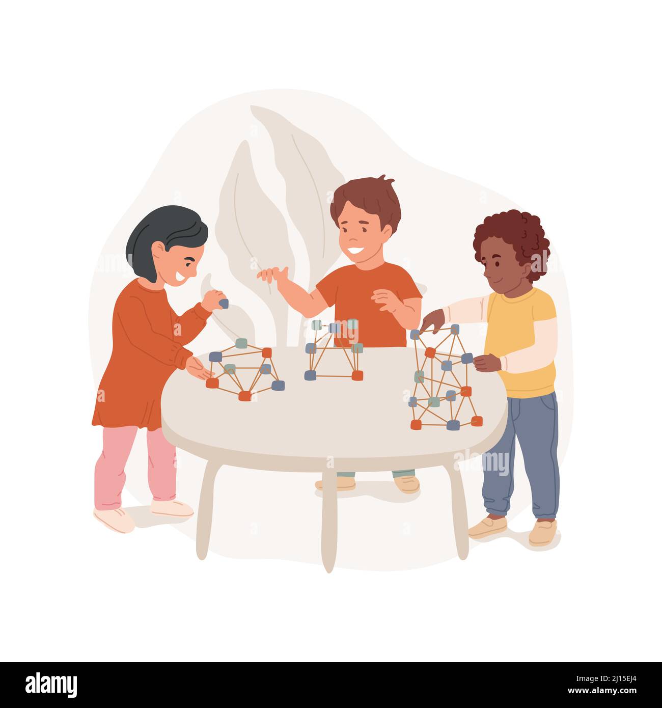 Building STEM projects isolated cartoon vector illustration. STEM ...