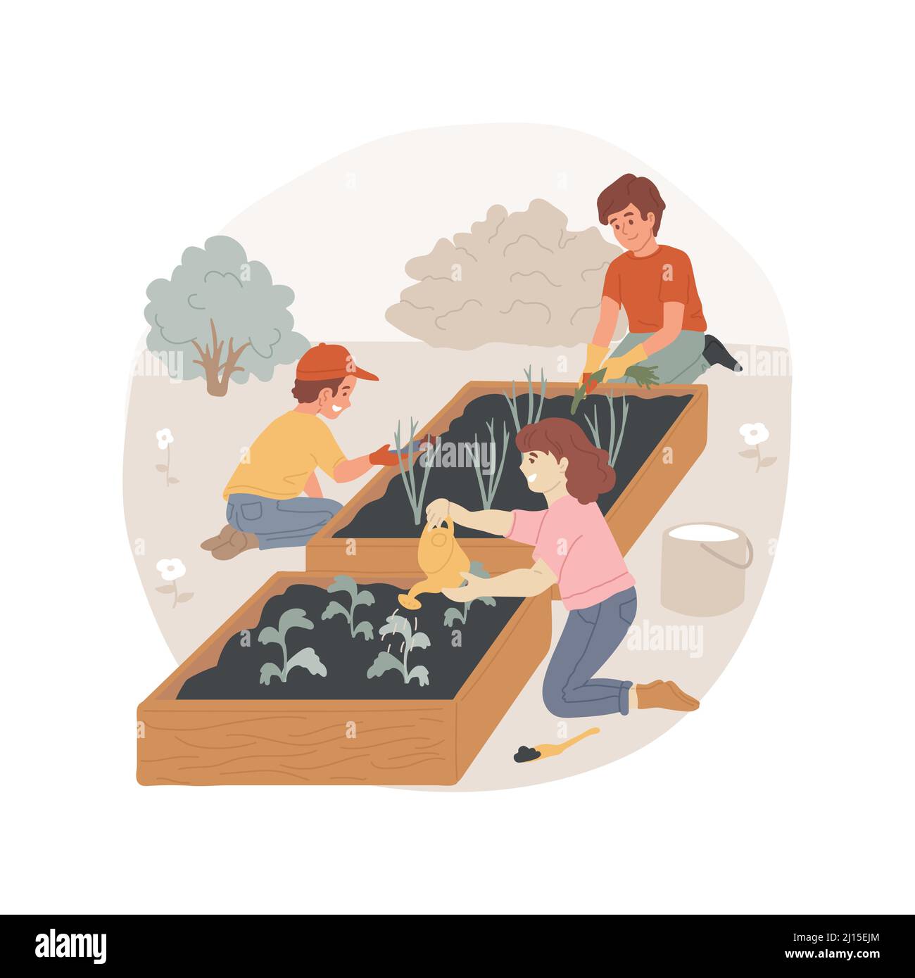 School vegetable plot Stock Vector Images - Alamy