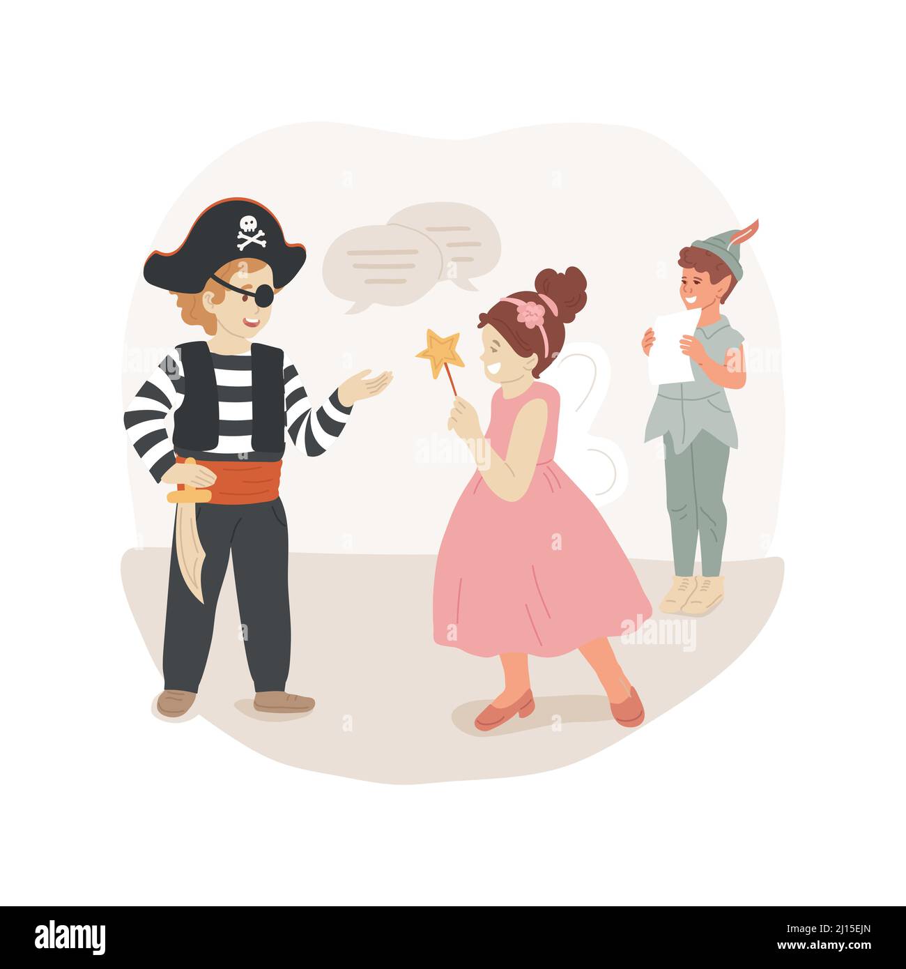 Dressing up game isolated cartoon vector illustration. Role-playing ...