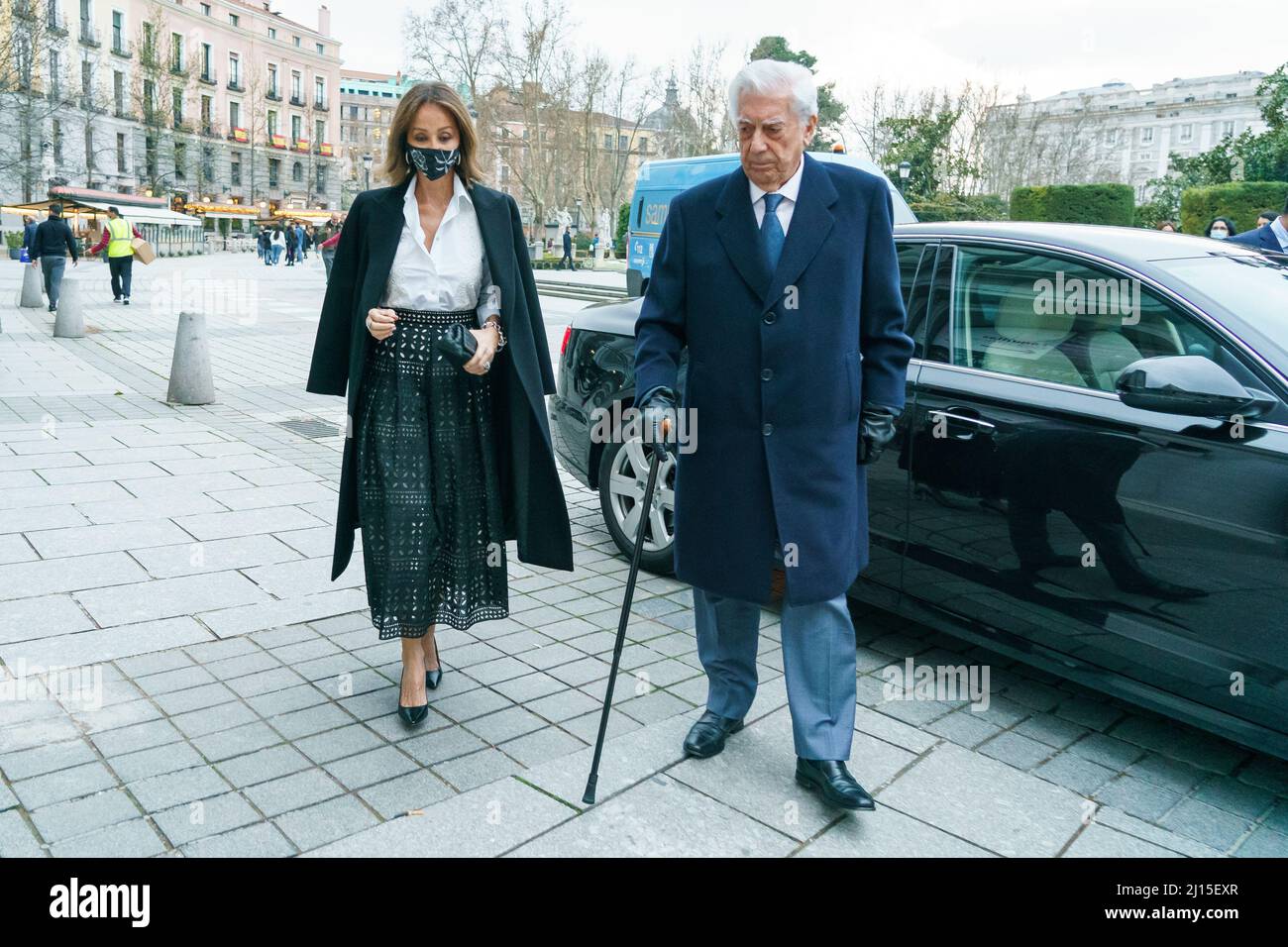 Madrid, Spain. 22nd Mar, 2022. Mario Vargas Llosa and Isabel Preysler ...