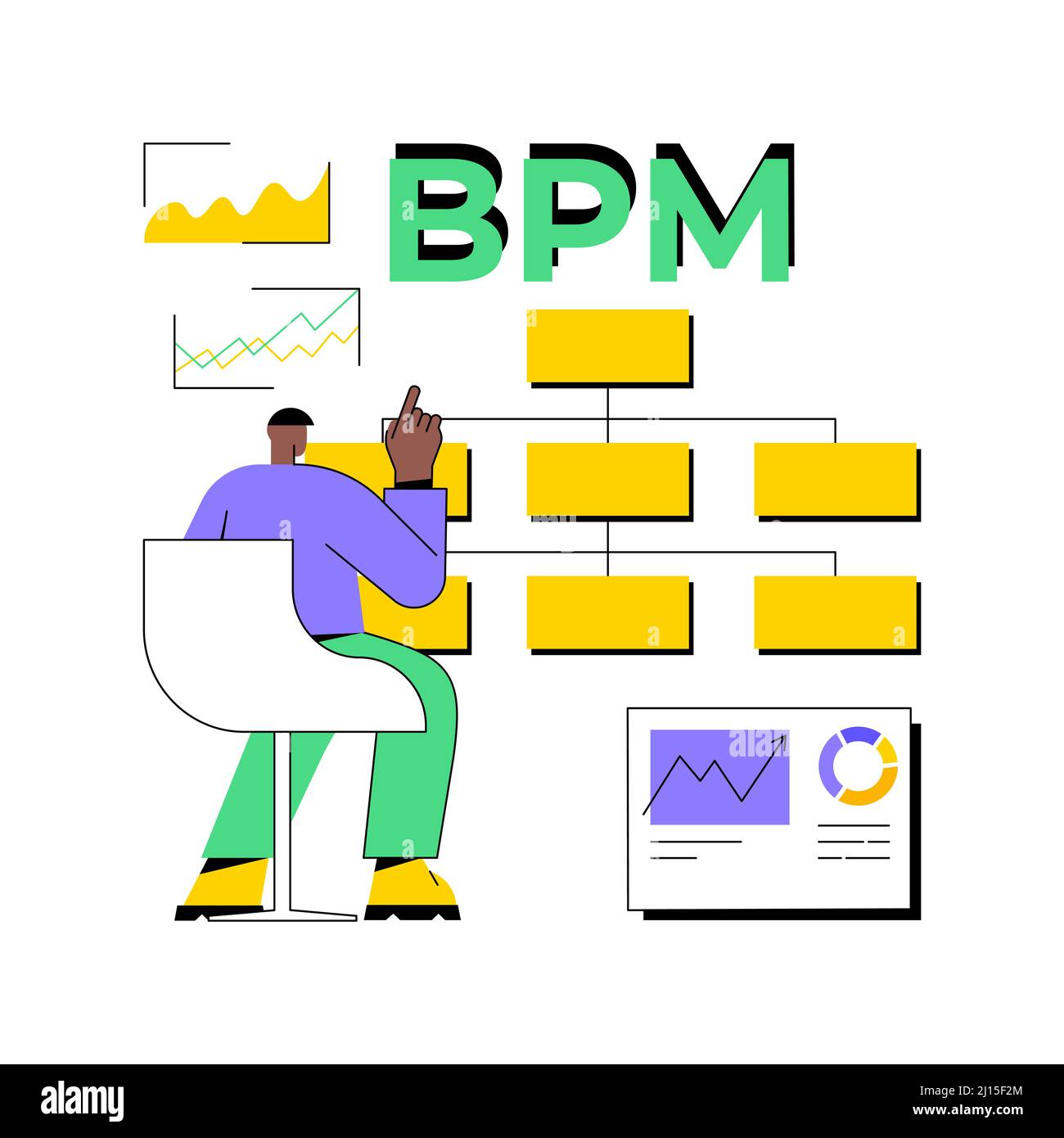 Business process management abstract concept vector illustration. BPM ...