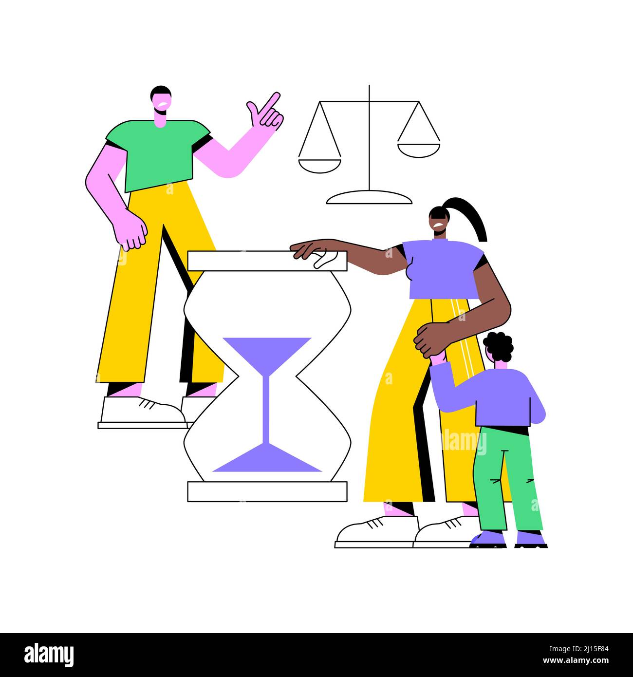 Challenges for divorced dads abstract concept vector illustration. Non ...