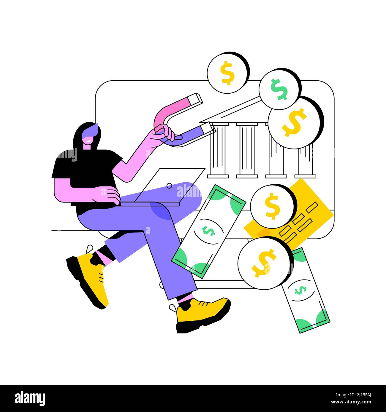 Financial crimes abstract concept vector illustration. Financial fraud ...