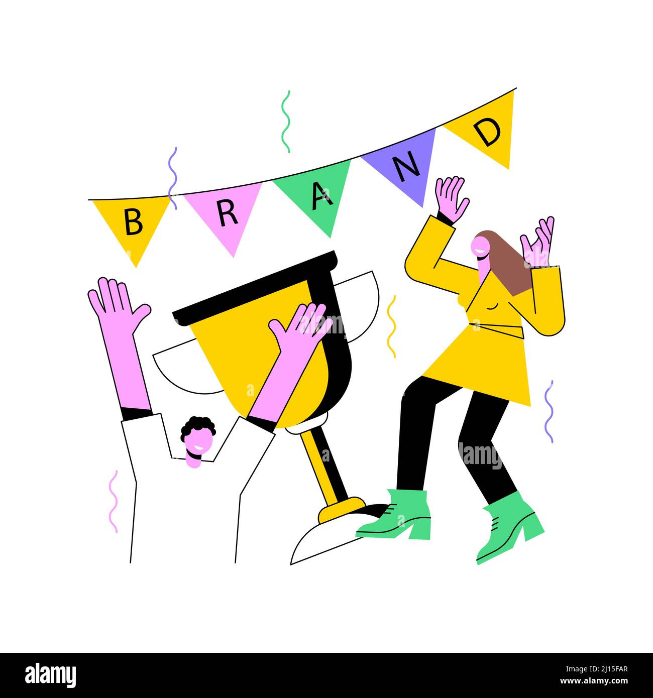 Branded competition abstract concept vector illustration. Marketing ...