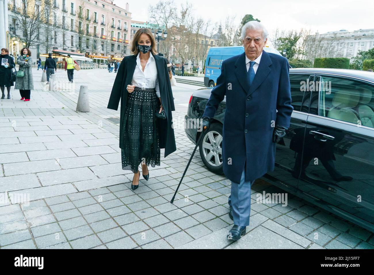 Madrid, Spain. 22nd Mar, 2022. Mario Vargas Llosa and Isabel Preysler ...