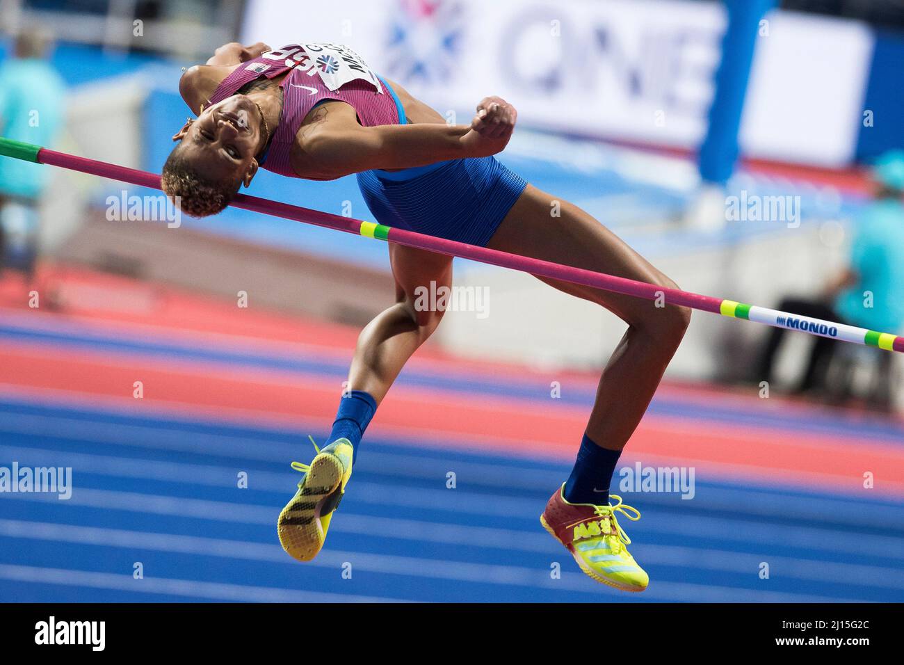 Belgrade, Serbia, 19th March 2022. Rachel Mccoy of USA competes during ...