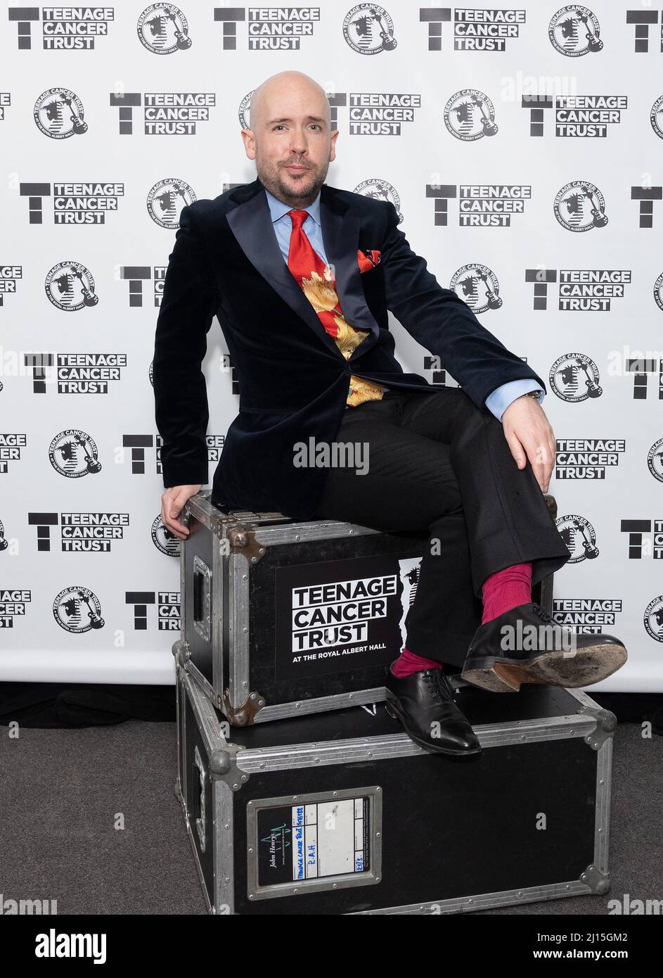 Tom Allen poses backstage during the Teenage Cancer Trust Concert ...