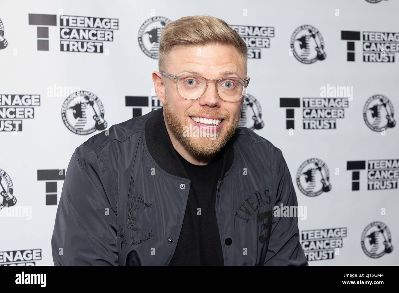 Rob Beckett poses backstage during the Teenage Cancer Trust Concert ...